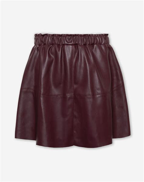 Evy Faux Leather Skirt Burgundy Most Wanted