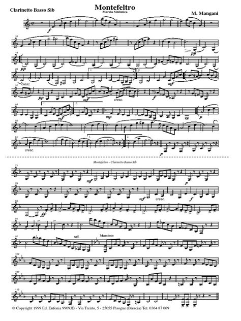 M Mangani Clarinetto Basso Sib Cresc Pdf
