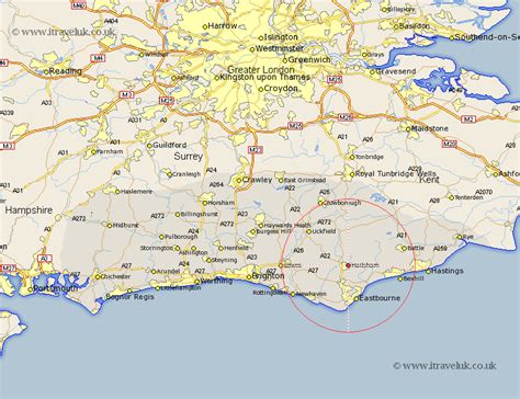 Hailsham Map Street And Road Maps Of Sussex England Uk