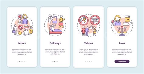 Social Norms Onboarding Mobile App Page Screen Brochure Template Download On Pngtree