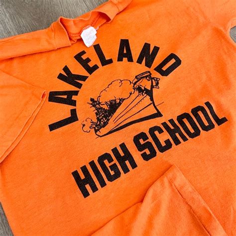 80s Soft And Thin Lakeland High School T Shirt Gem