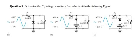 solved question 5 determine the rl voltage waveform for