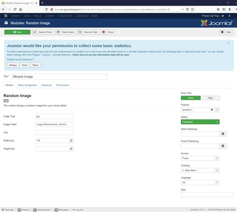 Issue With Random Image Module In Joomla 3913 Stack Overflow