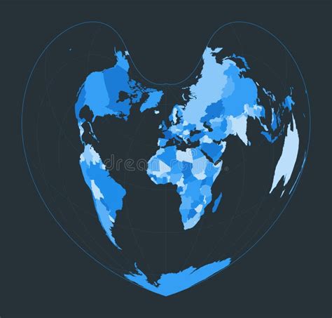 世界地图 伪锥等面积 向量例证 插画 包括有 未来派 地球 地点 映射 子午线 互联网 260341554