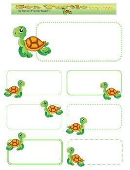 Sea Turtle Name Tags Worksheets Library
