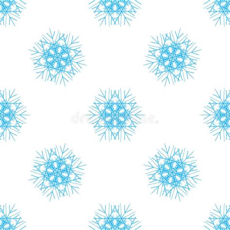 Abstract Seamless Snowflake Pattern Stock Vector Illustration Of