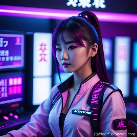 Chinese Woman At Accenture Stable Diffusion Online