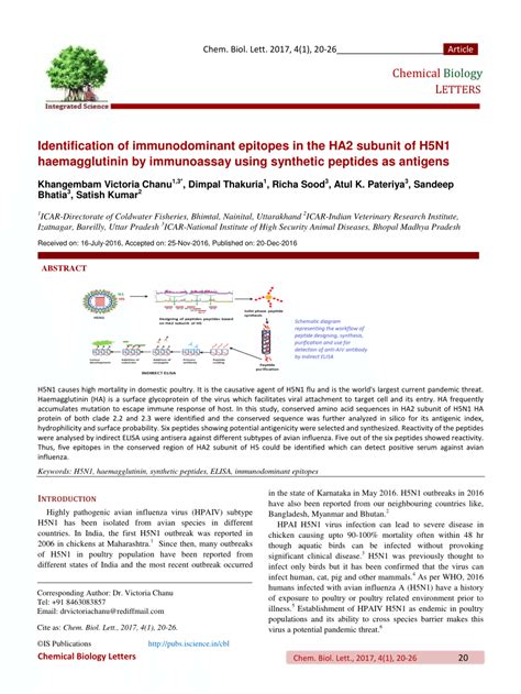 Pdf Identification Of Immunodominant Epitopes In The Ha2 Subunit Of