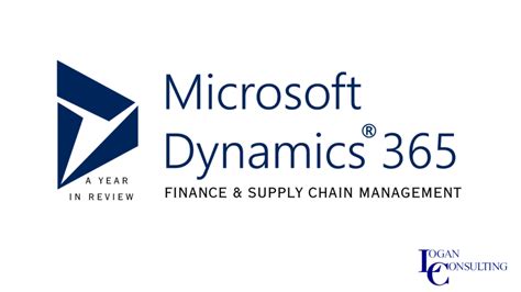 Year In Review Microsoft Dynamics 365 Finance And Supply Chain Management Logan Consulting