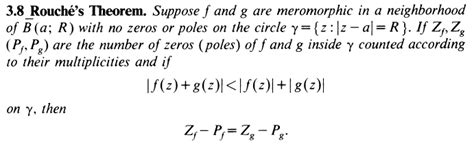 Complex Analysis Rouchés Theorem Counterexample Mathematics Stack