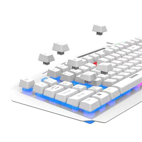 Sama Mk500 Luminous Gaming Keyboard Mouse Combo White Amd House