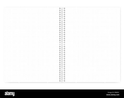 Open Dot Grid Wire Bound Spiral Notebook Realistic Vector Mock Up