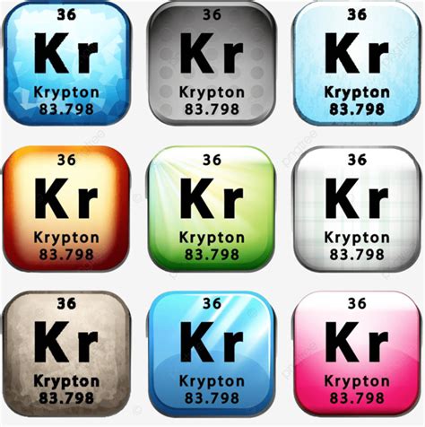 A Button Showing The Element Krypton Series Subatomic Icon Vector Series Subatomic Icon Png