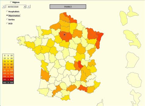 Suivi de la pandémie du Covid 19 France
