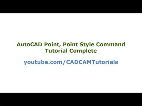 AutoCAD Point And Point Style Command Tutorial Complete Point Display