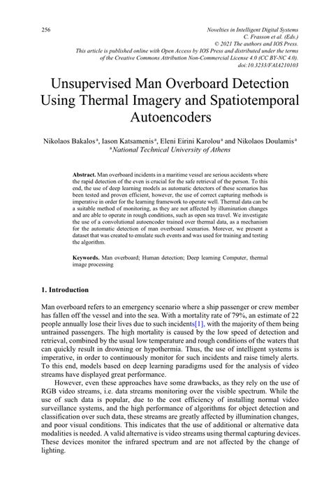 Pdf Unsupervised Man Overboard Detection Using Thermal Imagery And