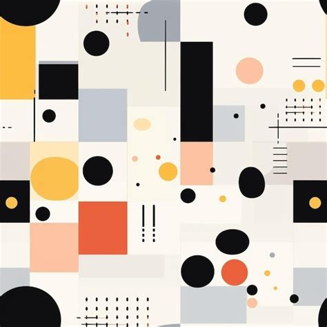 Premium Ai Image A Close Up Of A Pattern With Circles And Squares Generative Ai