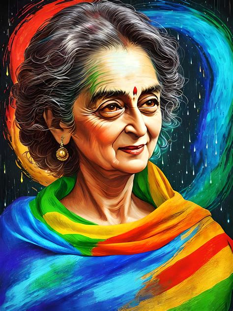 Indira Gandhi Digital Art By Bliss Of Art Fine Art America