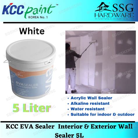 5l Kcc Eva Sealer Interior And Exterior Wall Sealer Undercoat White Cat