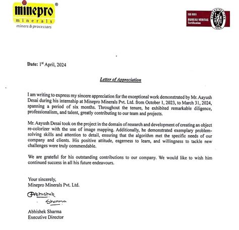Internshipexperience Imageprocessing Innovation Gratitude Aayush