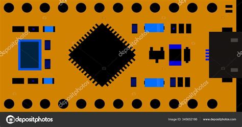 Diy Electronic Nano Board Microcontroller Stock Vector Image By YAYImages
