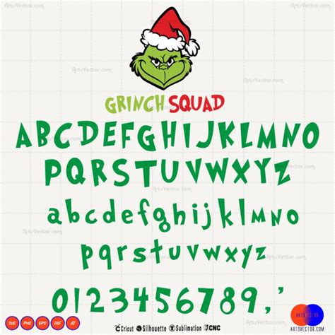 Grinch Font Svg Grinch Typography Svg Png Svg Png Eps Dxf Ai Vector