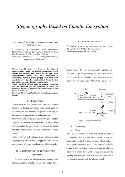 Pdf Steganography Based On Chaotic Encryption