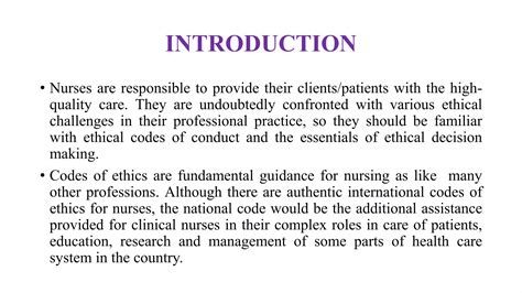 The Icn Code Of Ethics For Nurses Ppt