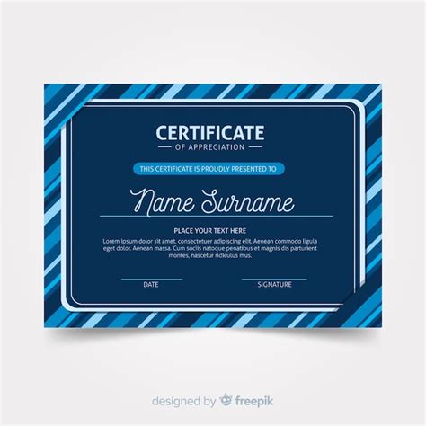 Free Vector Modern Certificate Template