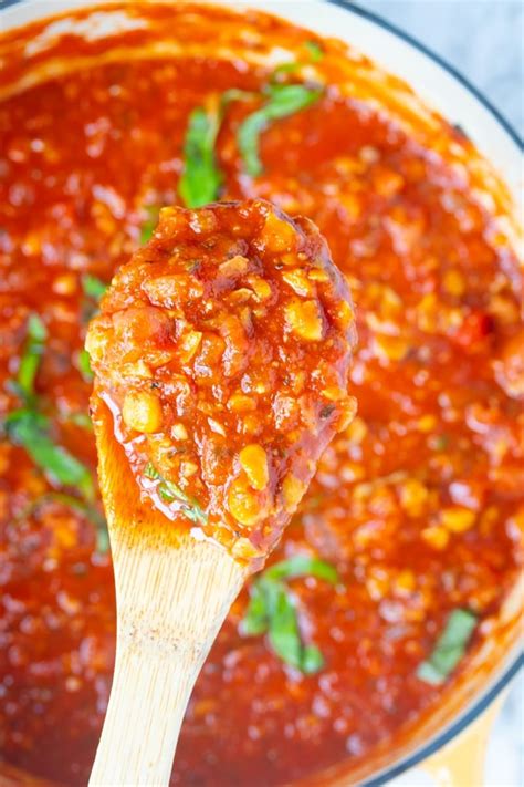 Homemade Vegetarian Spaghetti Sauce My Forking Life
