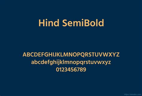 Hind Semibold Font Free Download [ttf Otf] Wisabo Fonts