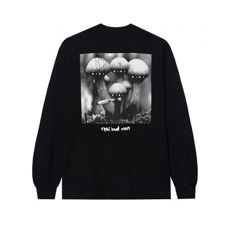 Real Bad Man Shroomergang Long Sleeve T Shirt Black Rbm10076