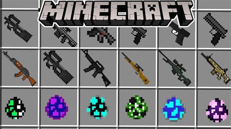 Minecraft Gun Mod Gun Mod Minecraft Realistic Gun Mod Mcpe Youtube