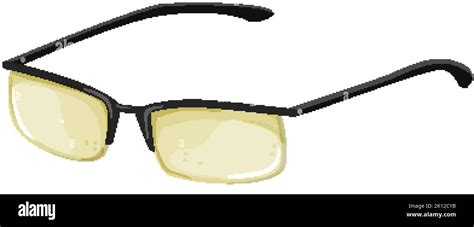Work Computer Glasses Cartoon Vector Illustration Stock Vector Image