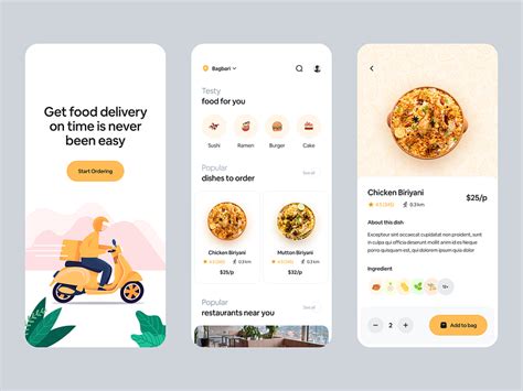 Food Delivery App Ui By Raju Husen On Dribbble