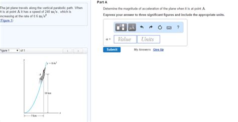 Solved The Jet Plane Travels Along The Vertical Parabolic Chegg