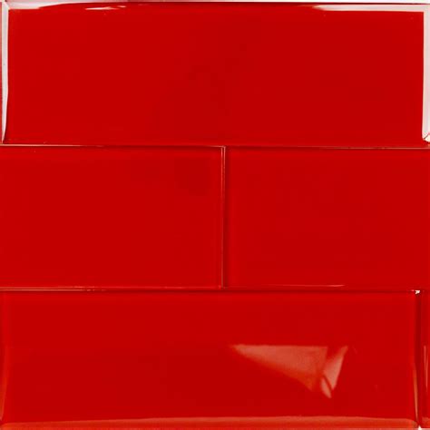 Red Glass Tile Tile The Home Depot