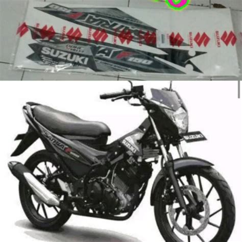 HITAM MERAH PUTIH Striping Sticker Suzuki Satria Fu Type Wing S Euro Black White Red Original