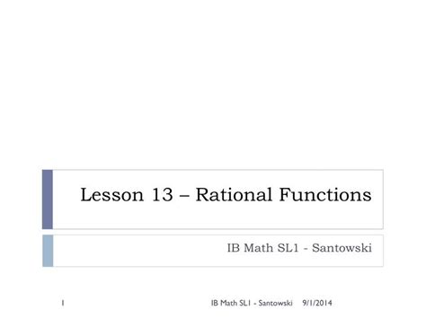 Ppt Lesson 13 Rational Functions Powerpoint Presentation Free