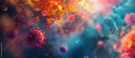 Hepatitis Virus Particles Surrounding Human Cells Copy Space Viral