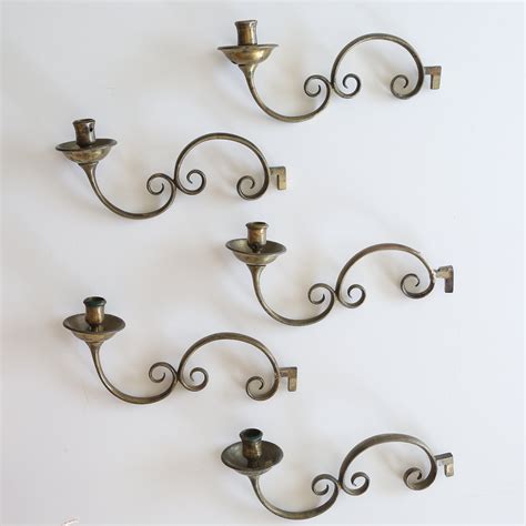Vintage Brass Candle Holder Wall Sconce — Amy Meier Design