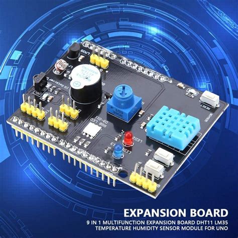 Jual Multifunction Arduino Shield Dht Lm Ldr Infrared Button Potensiometer Led Buzzer