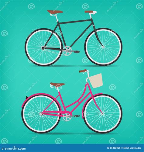 Retro Vector Bicycle Stock Vector Illustration Of Vector 55452905