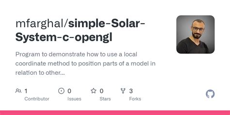 Github Mfarghalsimple Solar System C Opengl Program To Demonstrate