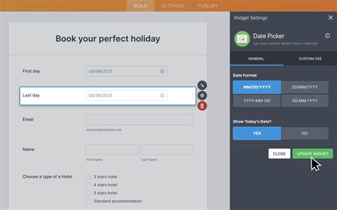 Date Picker Form Widgets Jotform