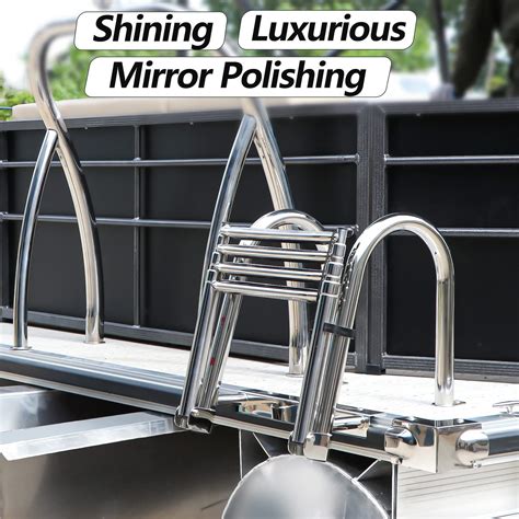 Snapklik Marinebaby Steps Pontoon Boat Ladder Stainless