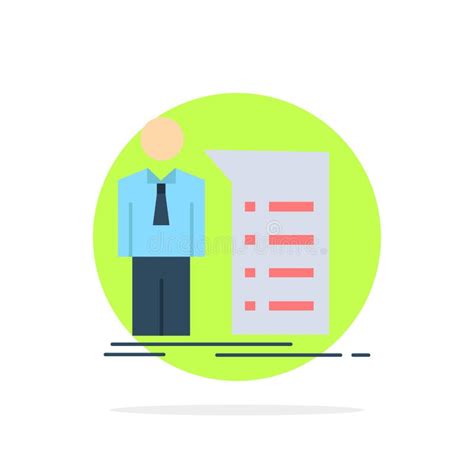 Business Explanation Graph Meeting Presentation Flat Color Icon