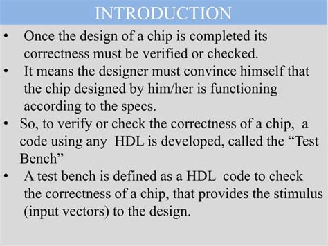 Verilog Test Bench Pptx Programming Languages Computing