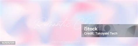 현대적인 로맨틱 스타일의 귀여운 그라데이션 패턴 분홍색과 파란색 구름 장식 디자인이 있는 그라데이션 배경 벡터 추상 개념입니다 광대한에 대한 스톡 벡터 아트 및 기타 이미지