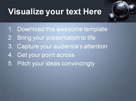 Map With Globe PowerPoint Template